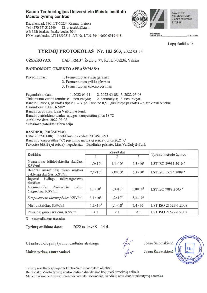 Laboratorinių tyrimų protokolas - Raido.lt